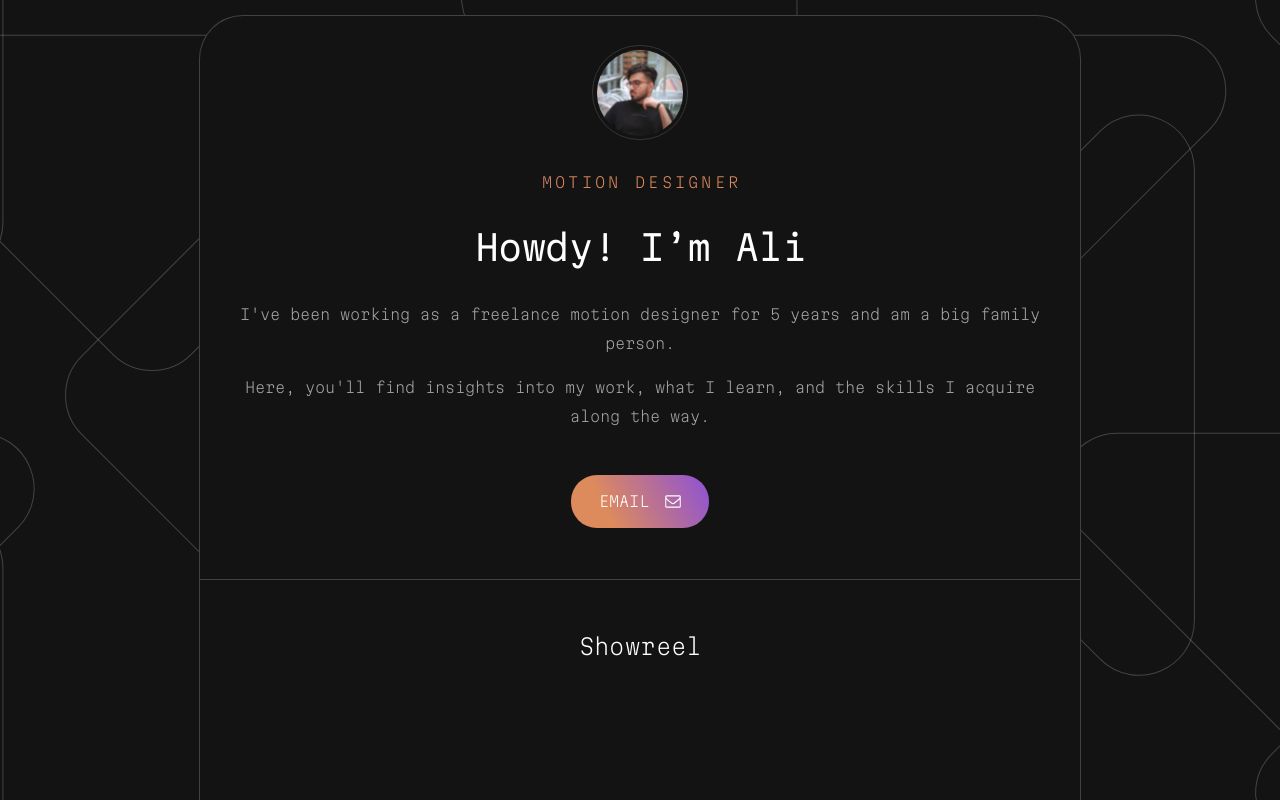 Ali Mehrabi | Motion Graphics Designer